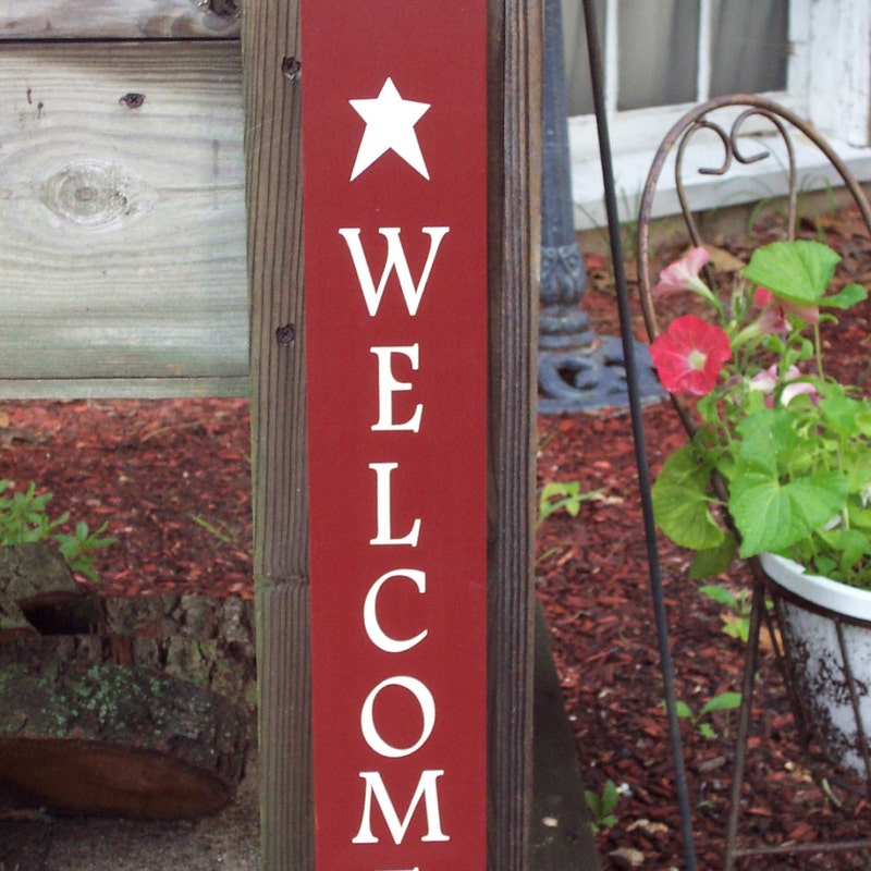 Vertical Welcome Sign - Etsy