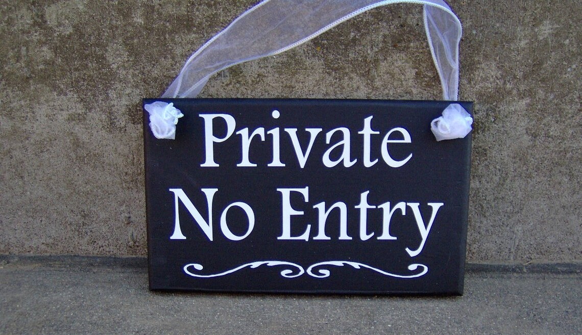 Private No Entry Wood Vinyl Sign Privacy Door Sign Door Decor - Etsy