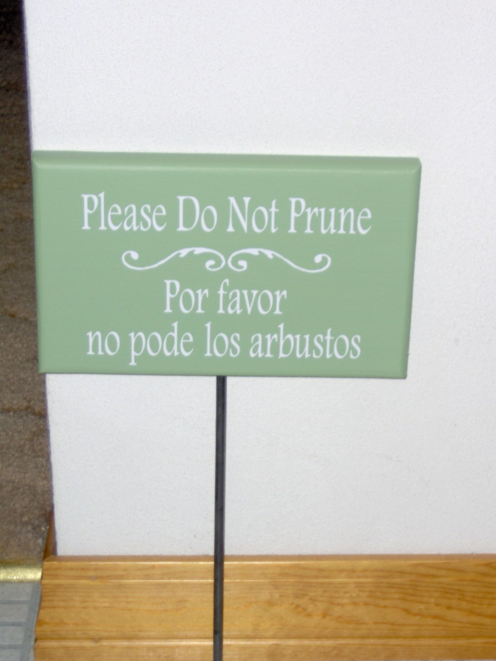 Please Do Not Prune Wood Vinyl Yard Art Stake Sign English - Etsy