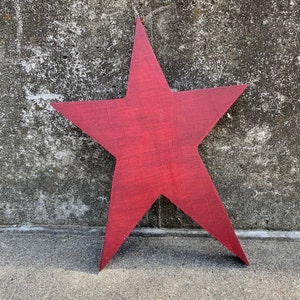 Wood Star Cutout Rustic Handmade Painted Item With Primitive Style Home ...