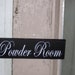 Bathroom Powder Room Sign Wood Sign Vinyl Sign Personalize Business ...