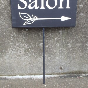 Salon Directional Arrow Wood Vinyl Stake Sign Beauty Salon | Etsy