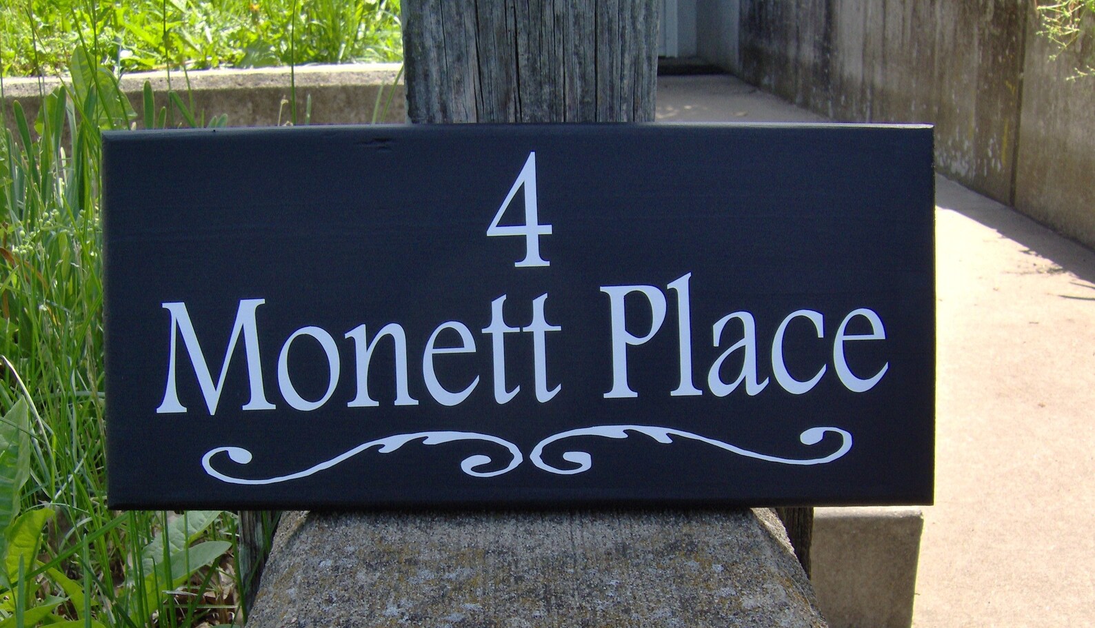 House Number Street Address Wood Vinyl Sign Street Name - Etsy