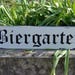 Biergarten Wood Vinyl Sign Farmhouse Distressed Bar Decorations Sign ...