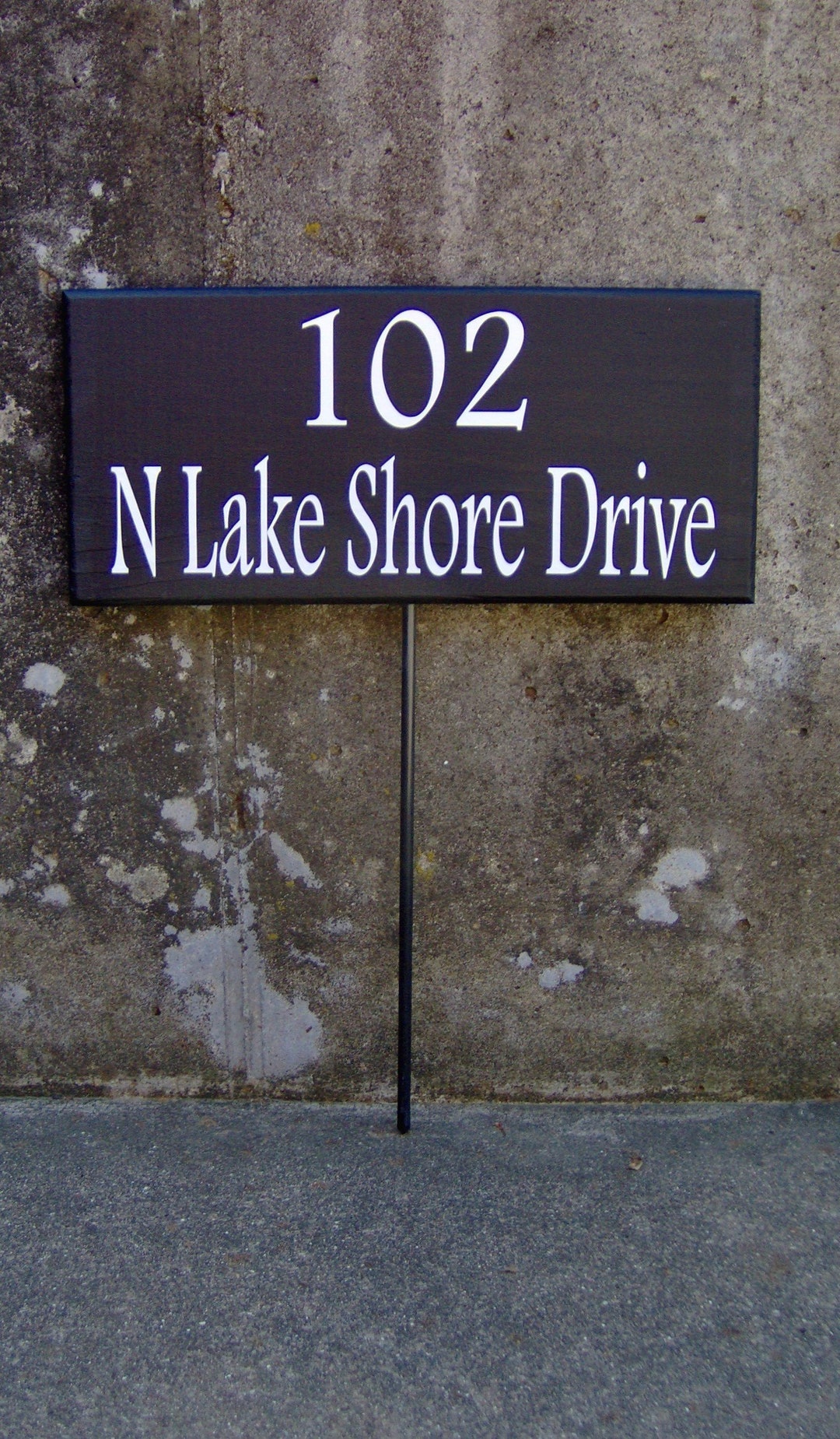 House Number Sign Street Address Sign Wood Vinyl Stake Signs Street ...