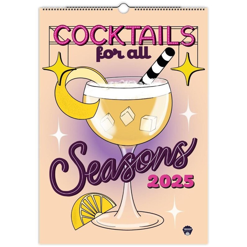 2025 Illustrated Cocktails Wall Calendar Cocktail Recipies for All ...