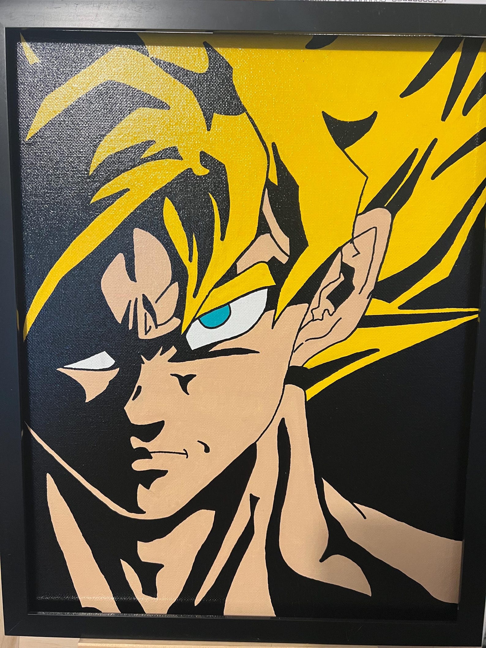 Goku dragonball Z Hand Painted Acrylic Framed Painting - Etsy