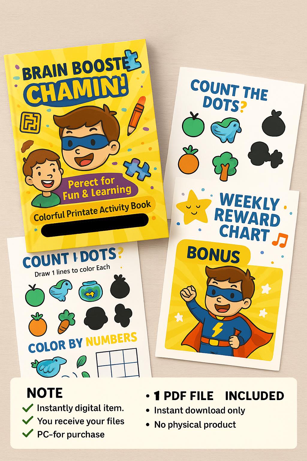 Brain Booster Printable Activity Book for Kids – Fun Educational Games ...