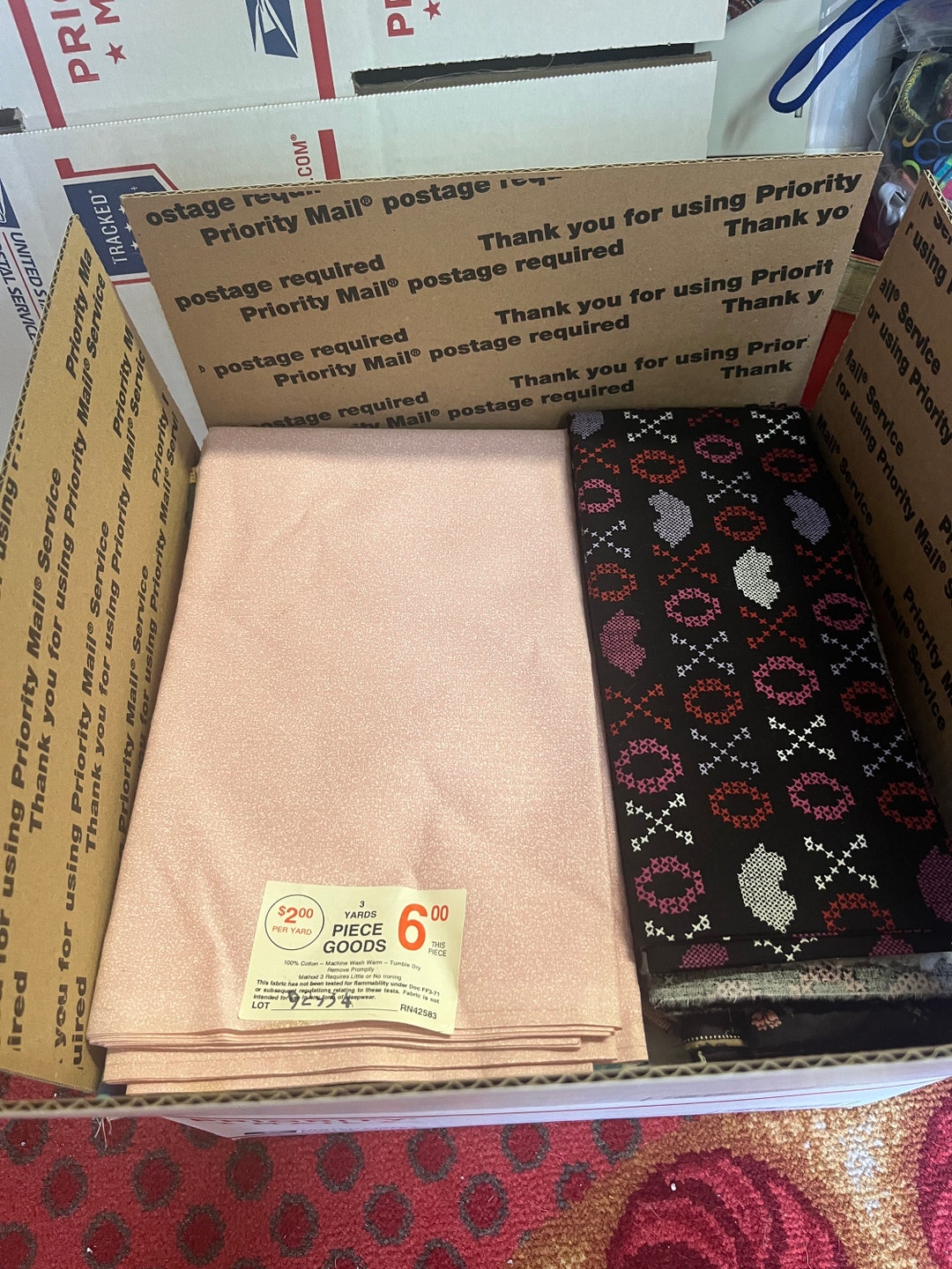 Mystery Box Number 1 of Fabrics From Multi ERAS VINTAGE Cotton - Etsy