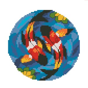 Koi Fish Cross Stitch Pattern: Easy DIY Cozy Design (PDF Download) - Etsy