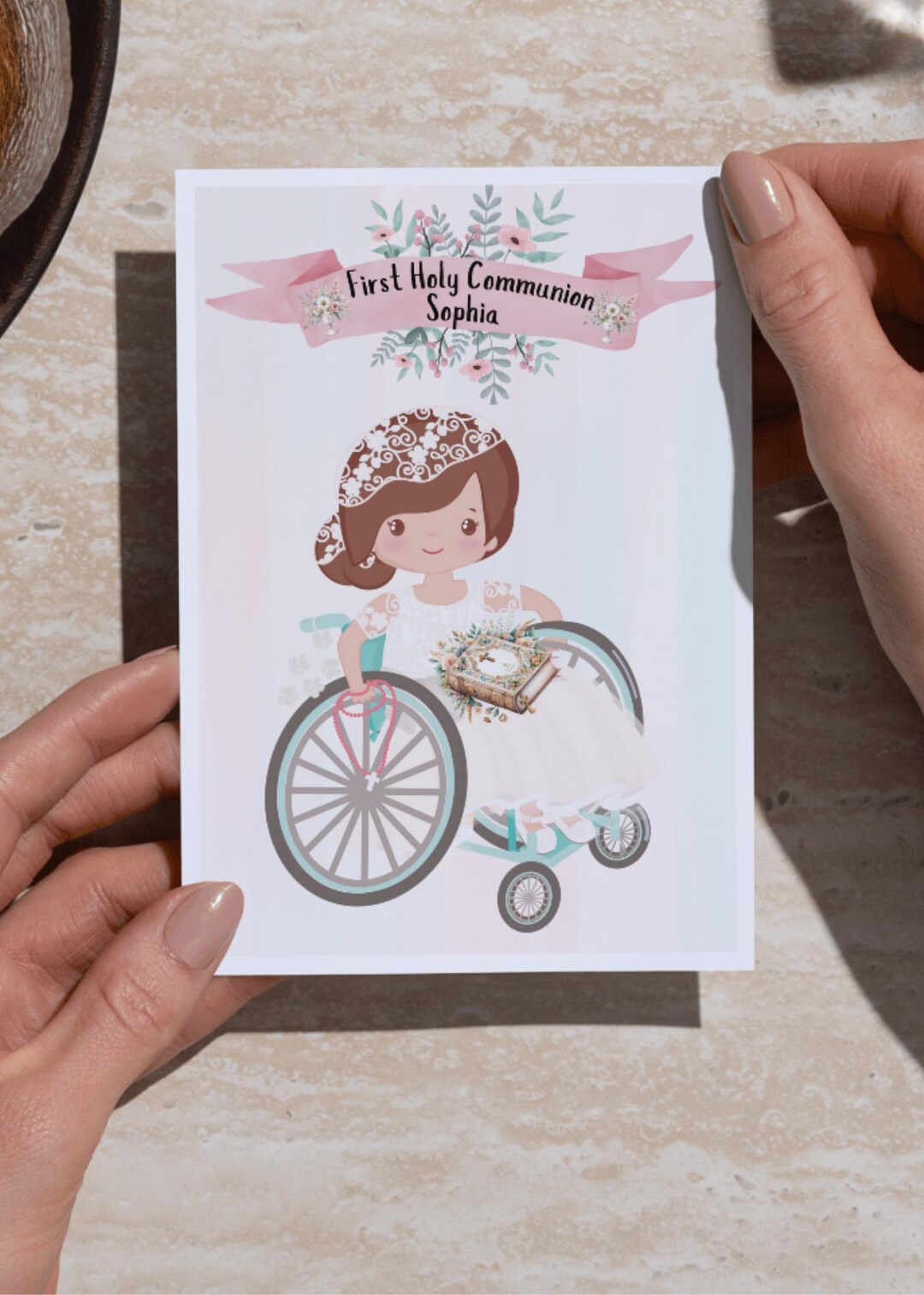 Personalized First Holy Communion Card: Disability Design, Inclusive ...