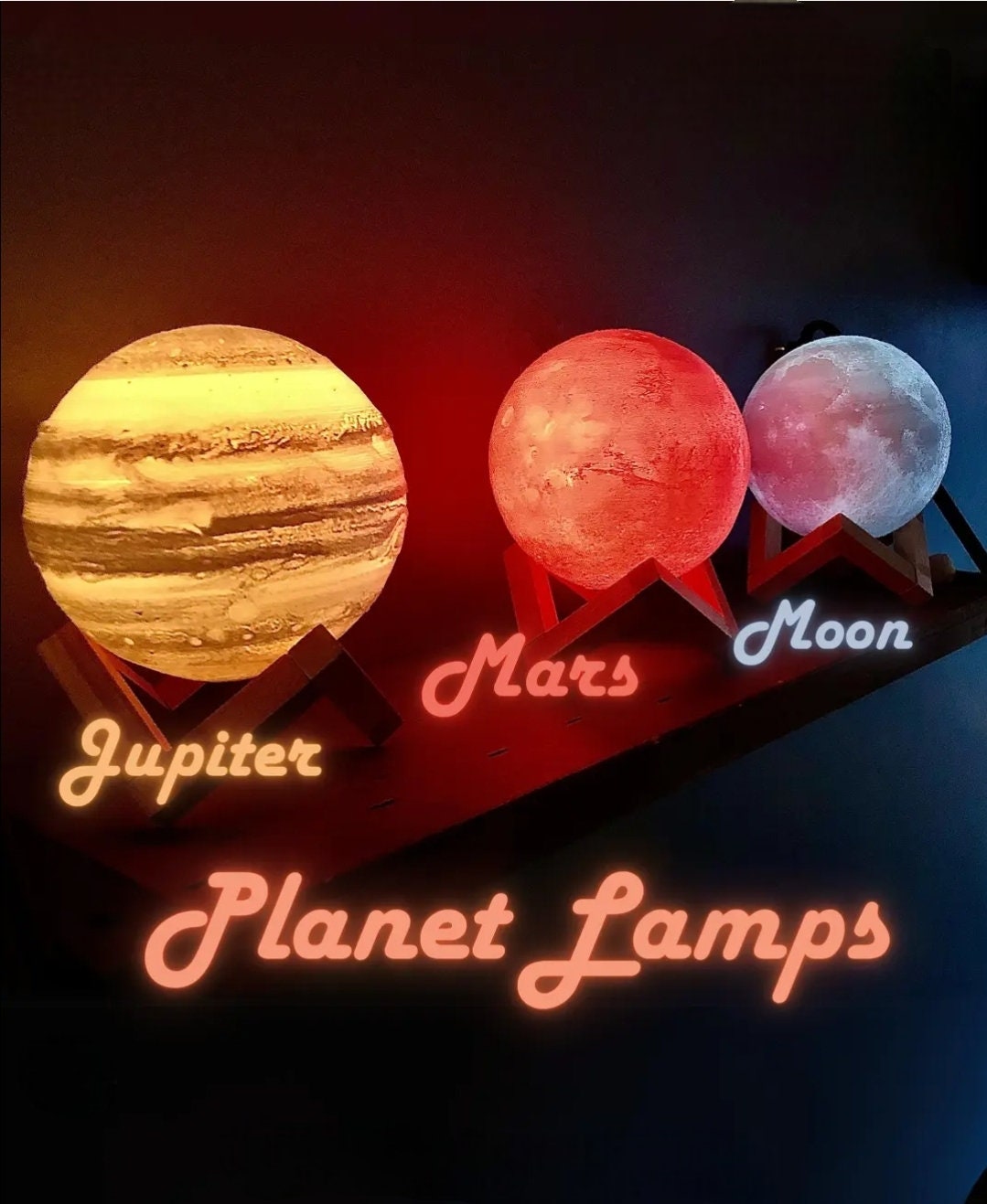 3D Printed Planet Lights - Etsy