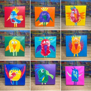 Whacky Bird Canvas Art - Etsy