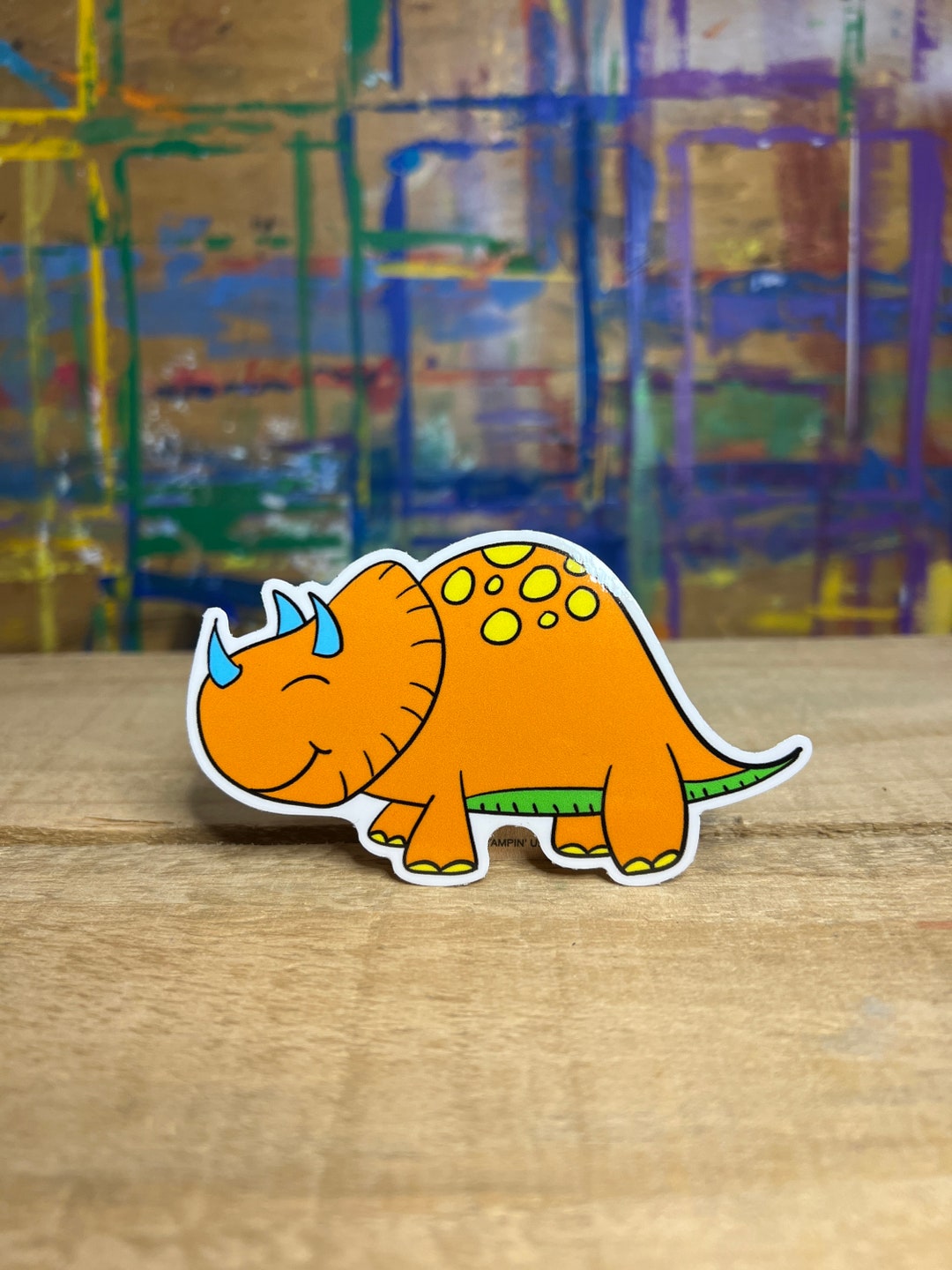 Trina Triceratops Sticker - Etsy