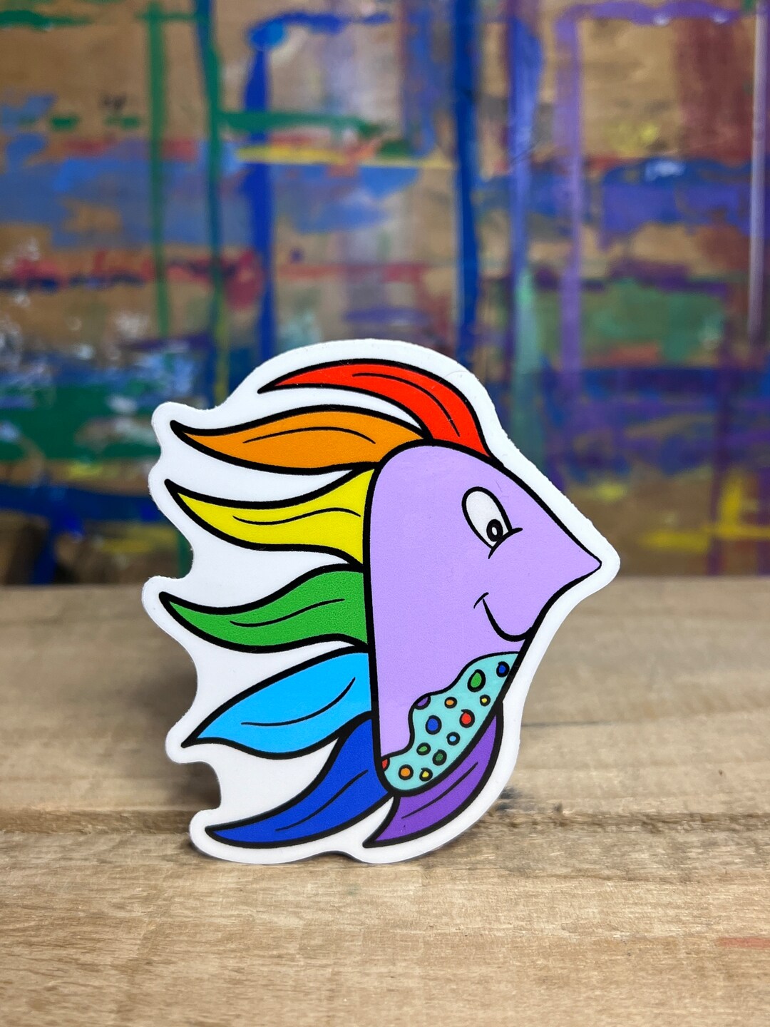 Fiona Fish Sticker - Etsy