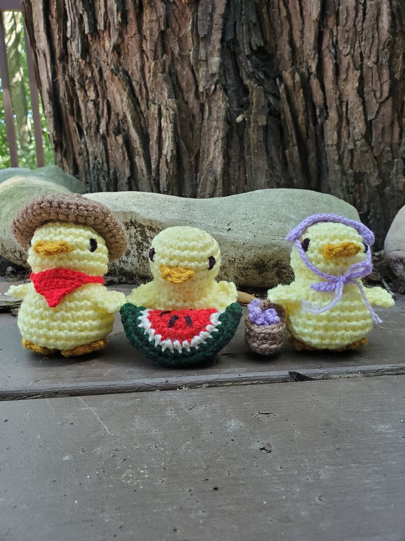 Crochet Duck Plushie Small Amigurumi Stuffed Animal Bird Plush Toy Cute ...
