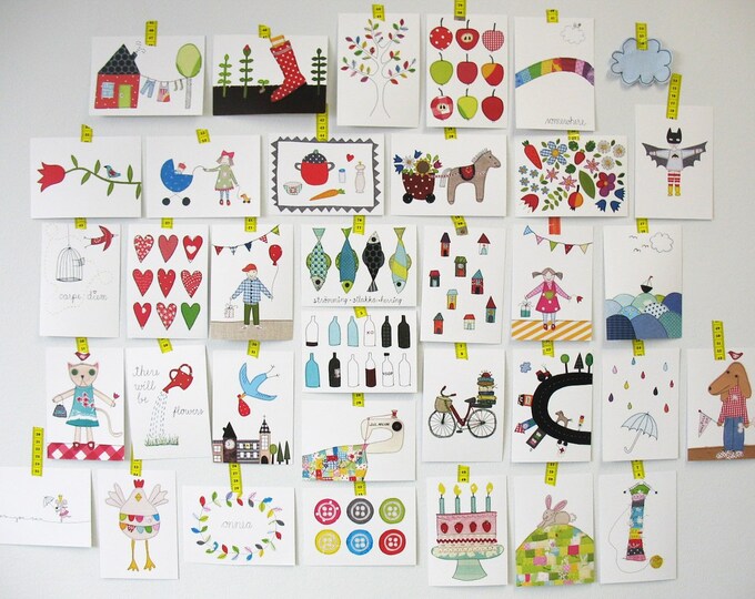 Set of 12 Postcards - Mix and Match - Etsy