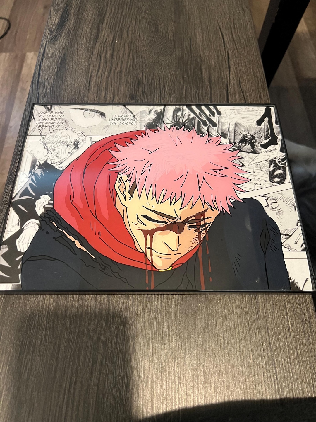 Framed, Anime Glass Painting. - Etsy