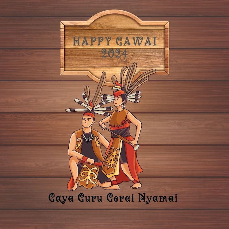 BORNEO GAWAI CARD - Etsy