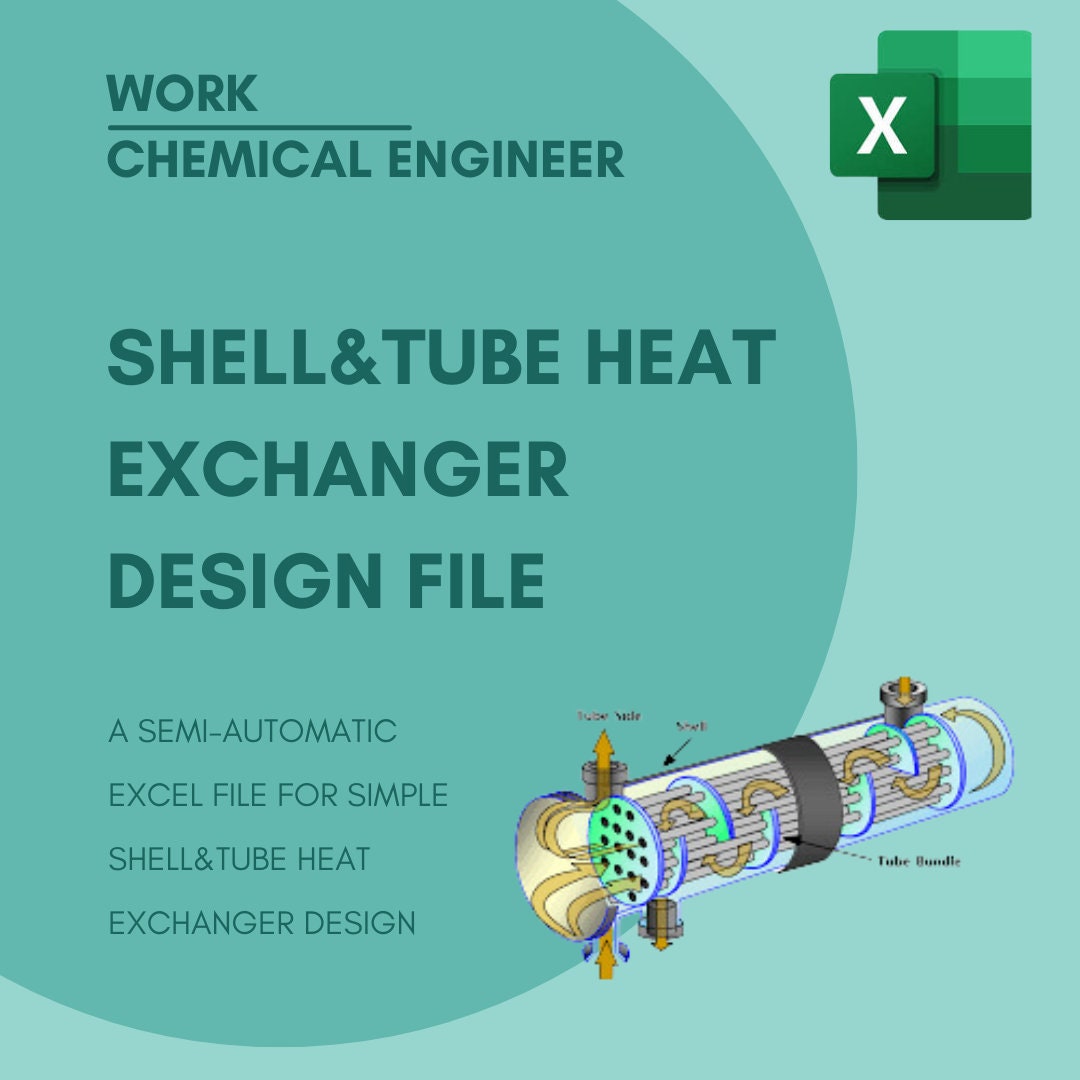 Shell&tube Heat Exchanger Design - Excel File for Chemical Engineer - Etsy