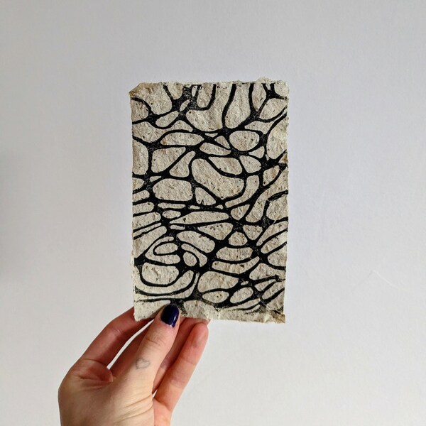 Abstract Linocut - Etsy