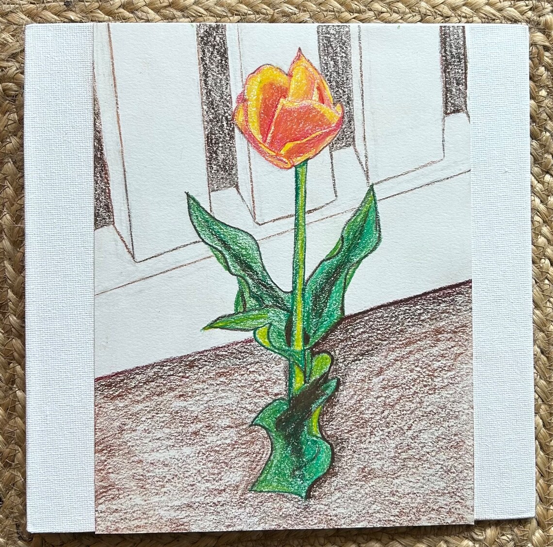 Colored Pencil Tulip Drawing, Fine Art Drawing - Etsy