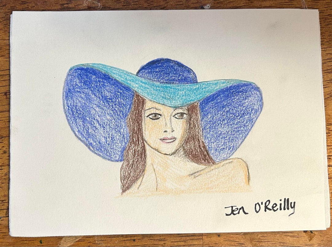 Colored Pencil Portrait of a Young Lady, Colored Pencil Drawing ...