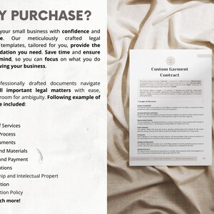 Custom Garment Contract, Tailor Made Clothing Agreement, Bespoke ...