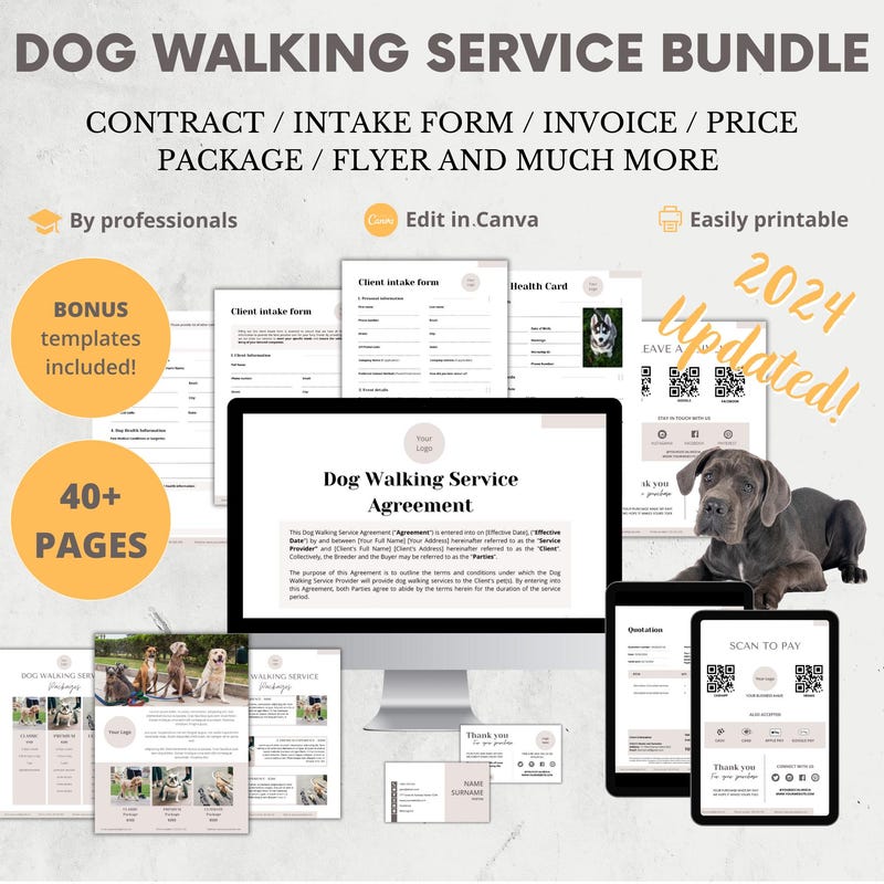 Dog Walker Client Form - Etsy