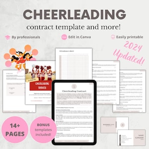 Cheerleading Contract, Cheerleading Agreement Template, Athlete ...