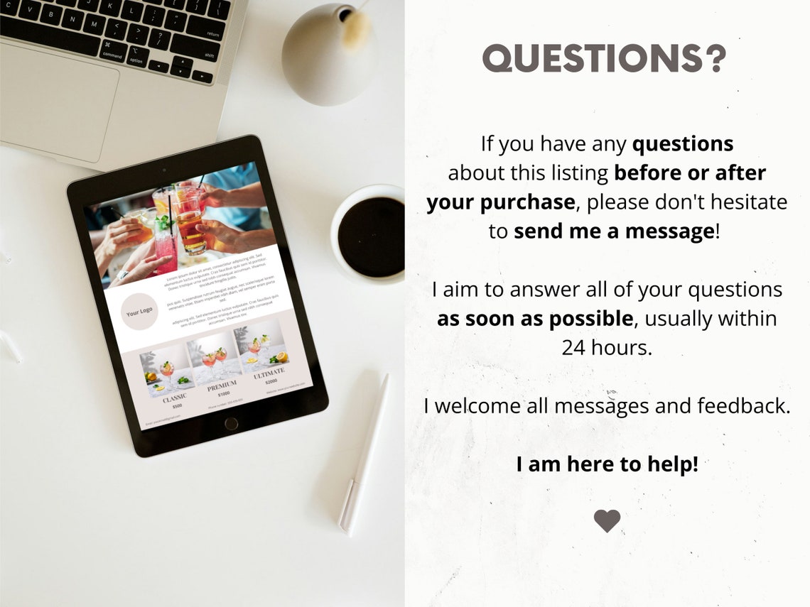 Mobile Bar Forms Bundle, Bartender Business Forms, Bartending Contract ...