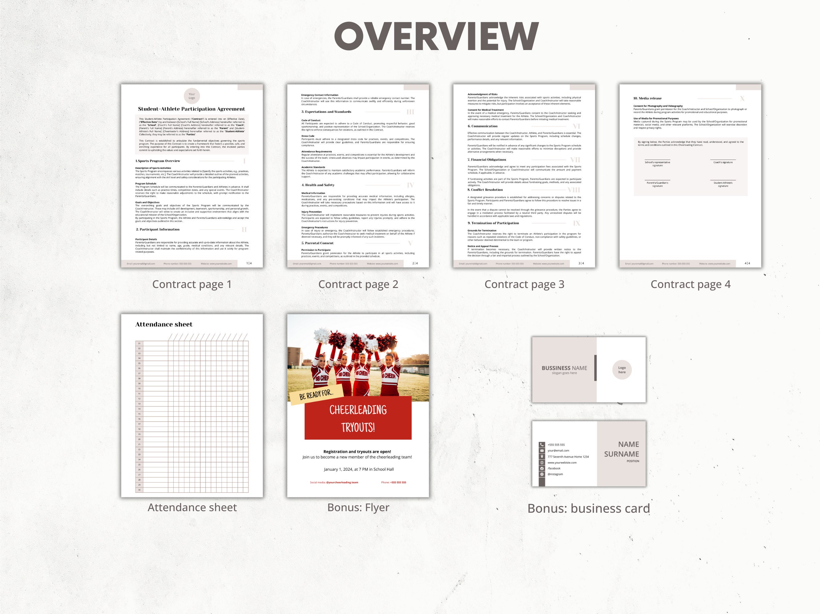 Student Athlete Contract, Athlete Agreement, Student Sports Contract ...