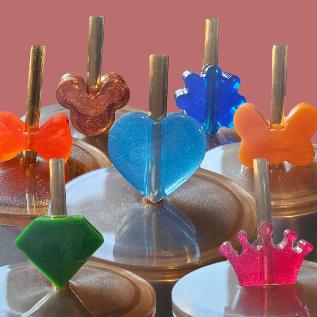 Resin Straw Toppers | Cute & Fun Tumbler Accessories | Fits Most ...