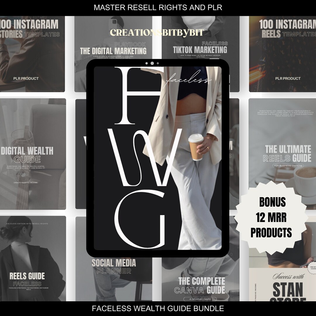 Faceless Wealth Guide FWG With MRR and PLR Guide How to Start a ...