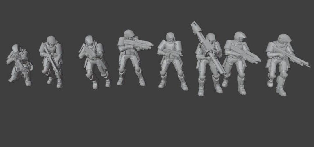 UNSC CE Marine Fireteam Flashpoint Scale 32mm, Squad of 4 - Etsy