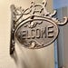 Vintage Cast Iron Welcome Sign - Etsy