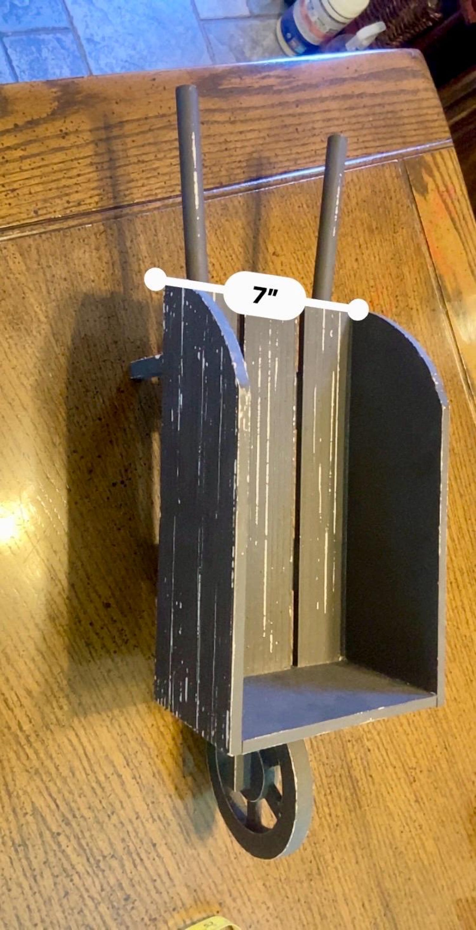 Shabby Chic Wooden Wheelbarrow for Table Decor - Etsy