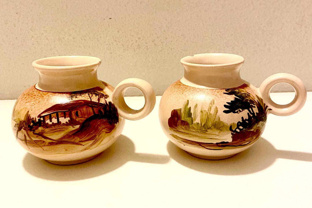 Pair of Handpainted Vintage Traditional Chilean Pottery (chipped) - Etsy