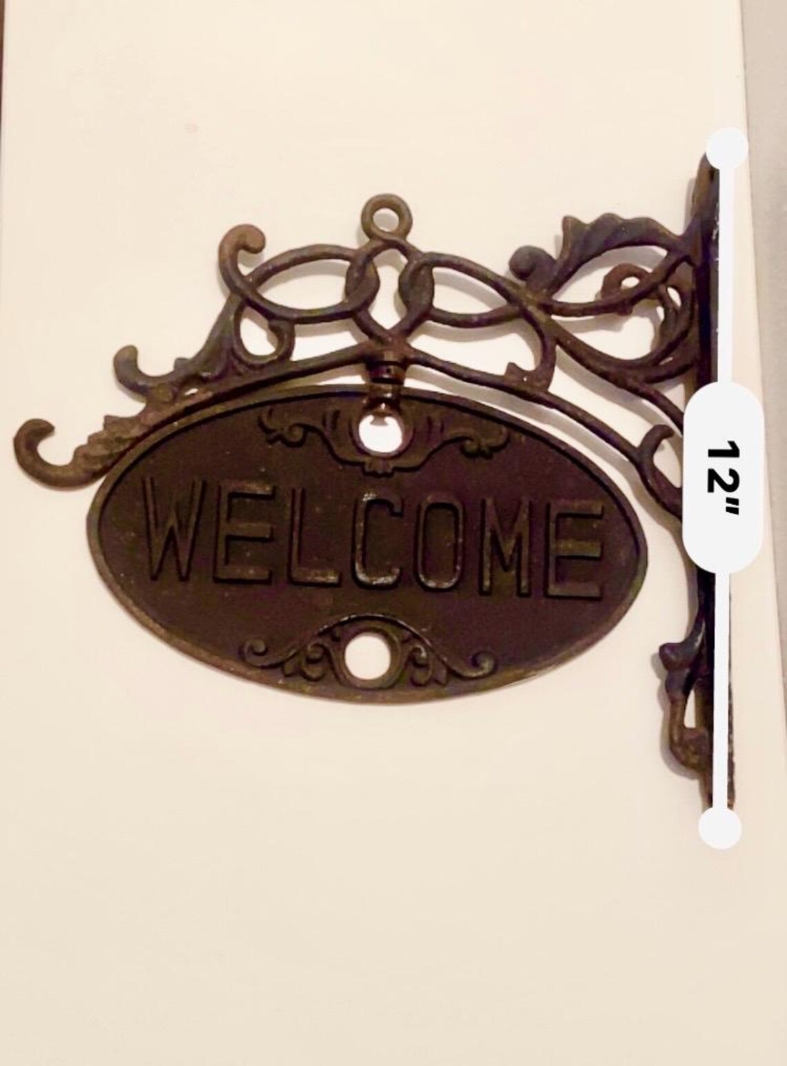 Vintage Cast Iron Welcome Sign - Etsy