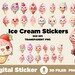 Ice Cream PNG, 30 Ice Cream Sticker, Ice Cream Clipart, Vector Sticker ...