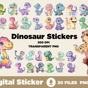 Dinosaur PNG, 30 Dinosaur Sticker, Dinosaur Clipart, Vector Sticker ...