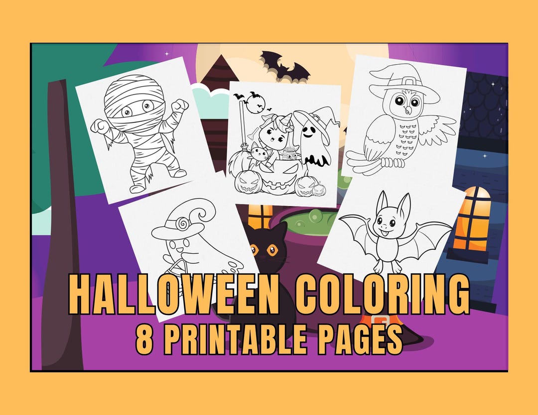 Halloween Coloring Pages for Kids Fun & Spooky Printable Sheets, Cute ...