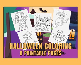 Halloween Coloring Pages for Kids Fun & Spooky Printable Sheets, Cute ...