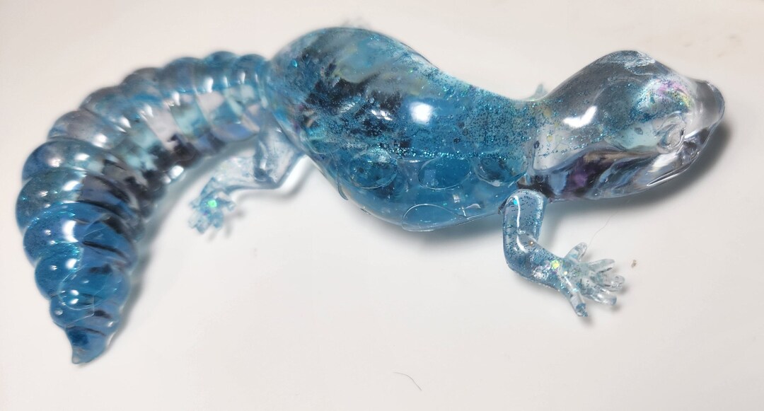 Molded Resin Leopard Gecko , Sky Blue - Etsy