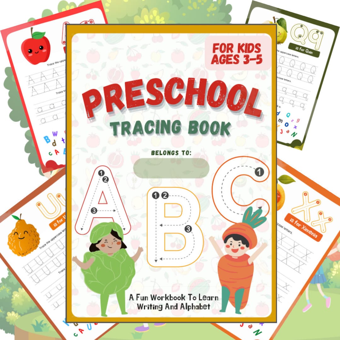 Printable Kids Tracing Book With Free Coloring Pages Pre-school and ...