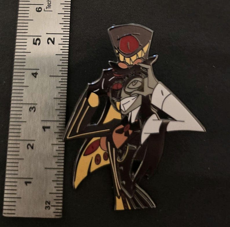 Sir Pentious Enamel Pin | Hazbin Hotel Fan Art Badge - Etsy