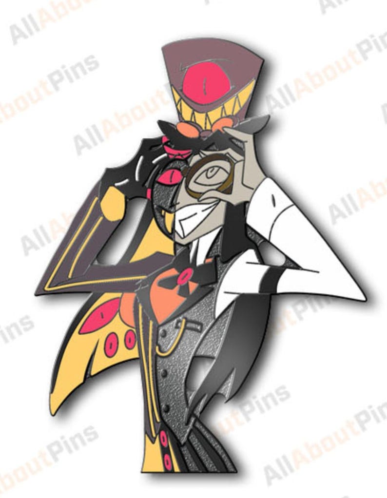 Sir Pentious Enamel Pin | Hazbin Hotel Fan Art Badge - Etsy