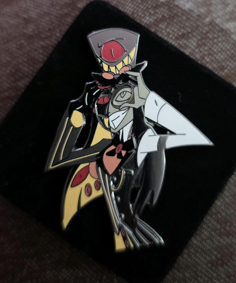 Sir Pentious Enamel Pin | Hazbin Hotel Fan Art Badge - Etsy