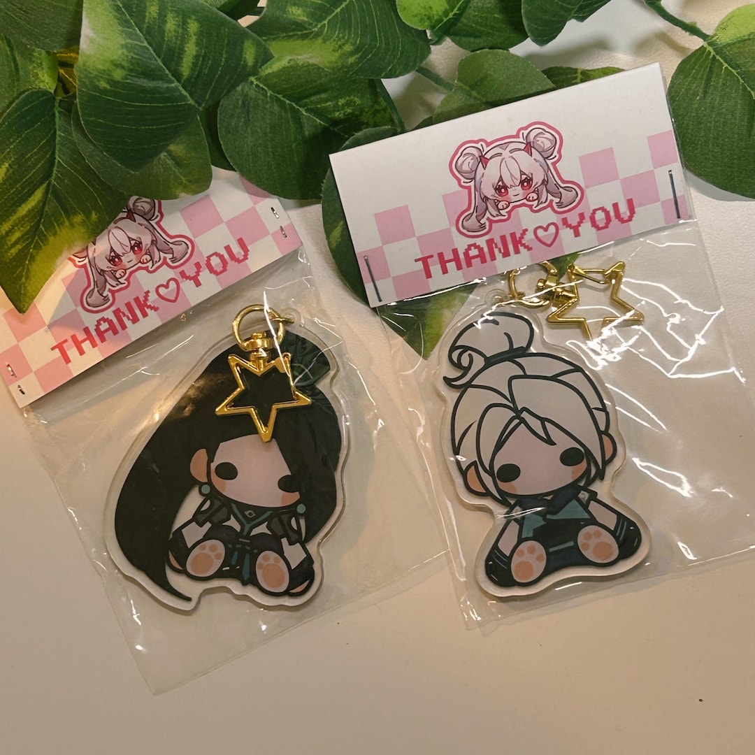 Sitting Baby Valorant Agent Keychains | Double-sided | Reyna, Jett ...