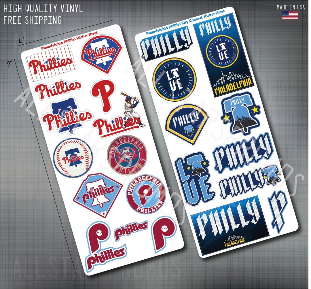 Philadelphia City Connect Philly Baseball Decal Sticker Sheet - Etsy
